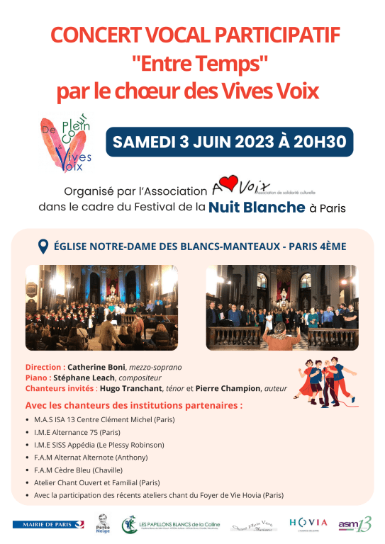 Concert "Des voix dans la nuit !" - Nuit Blanche 2023 | asm13.org